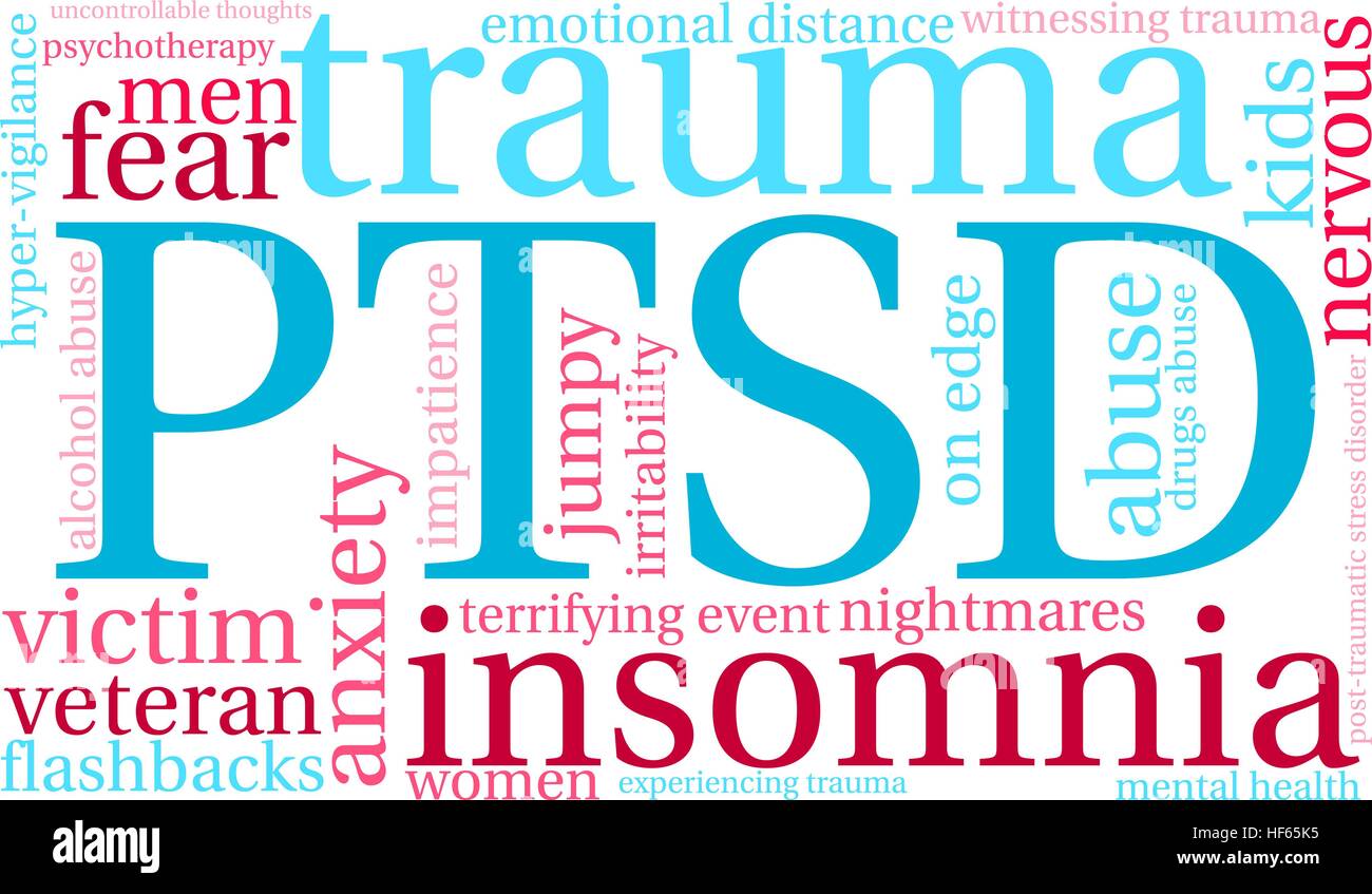 PTSD Word Cloud on a white background Stock Vector Image & Art - Alamy