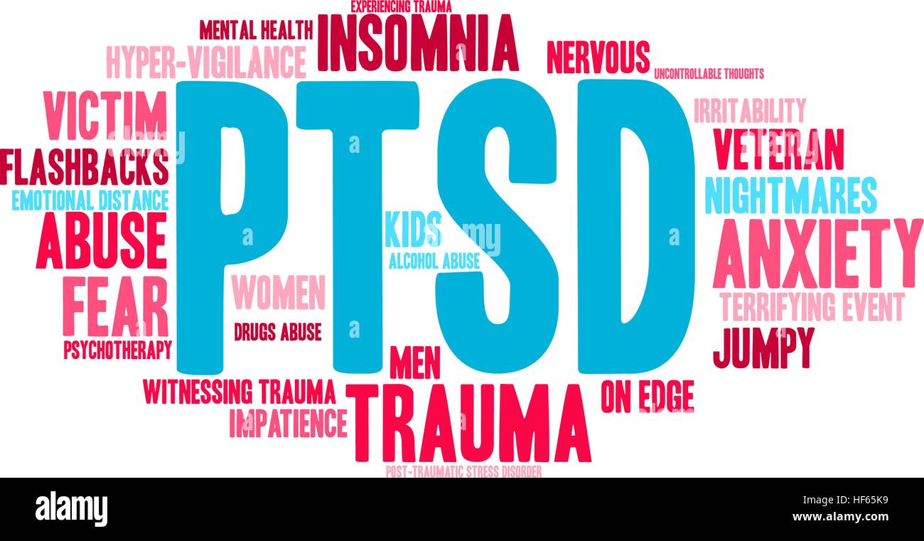 PTSD Word Cloud on a white background Stock Vector Image & Art - Alamy