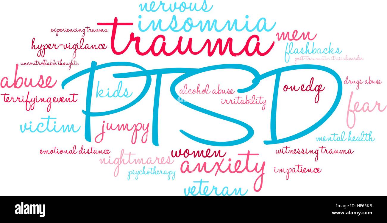 PTSD Word Cloud on a white background Stock Vector Image & Art - Alamy