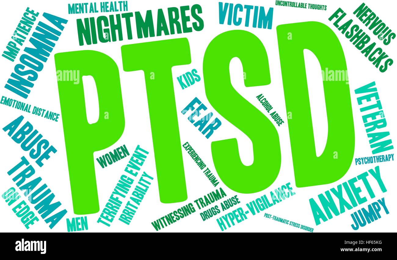 PTSD Word Cloud on a white background Stock Vector Image & Art - Alamy