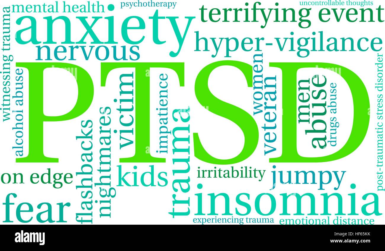 PTSD Word Cloud on a white background Stock Vector Image & Art - Alamy