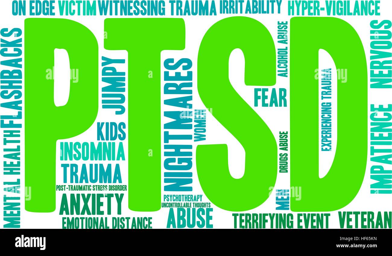 PTSD Word Cloud on a white background Stock Vector Image & Art - Alamy