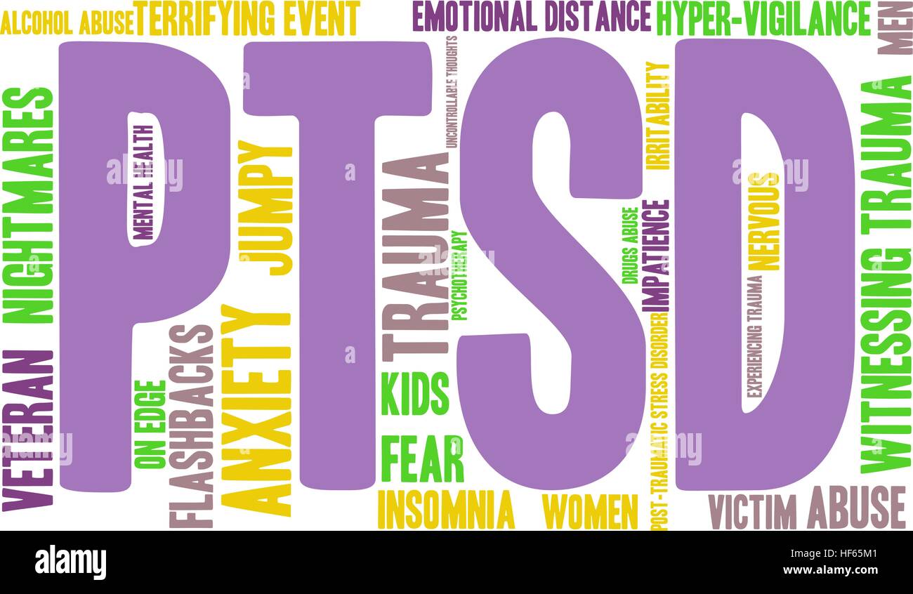 PTSD Word Cloud on a white background Stock Vector Image & Art - Alamy