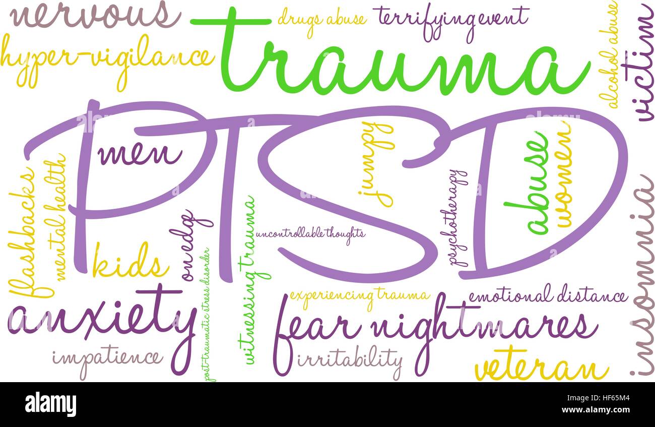 PTSD Word Cloud on a white background Stock Vector Image & Art - Alamy