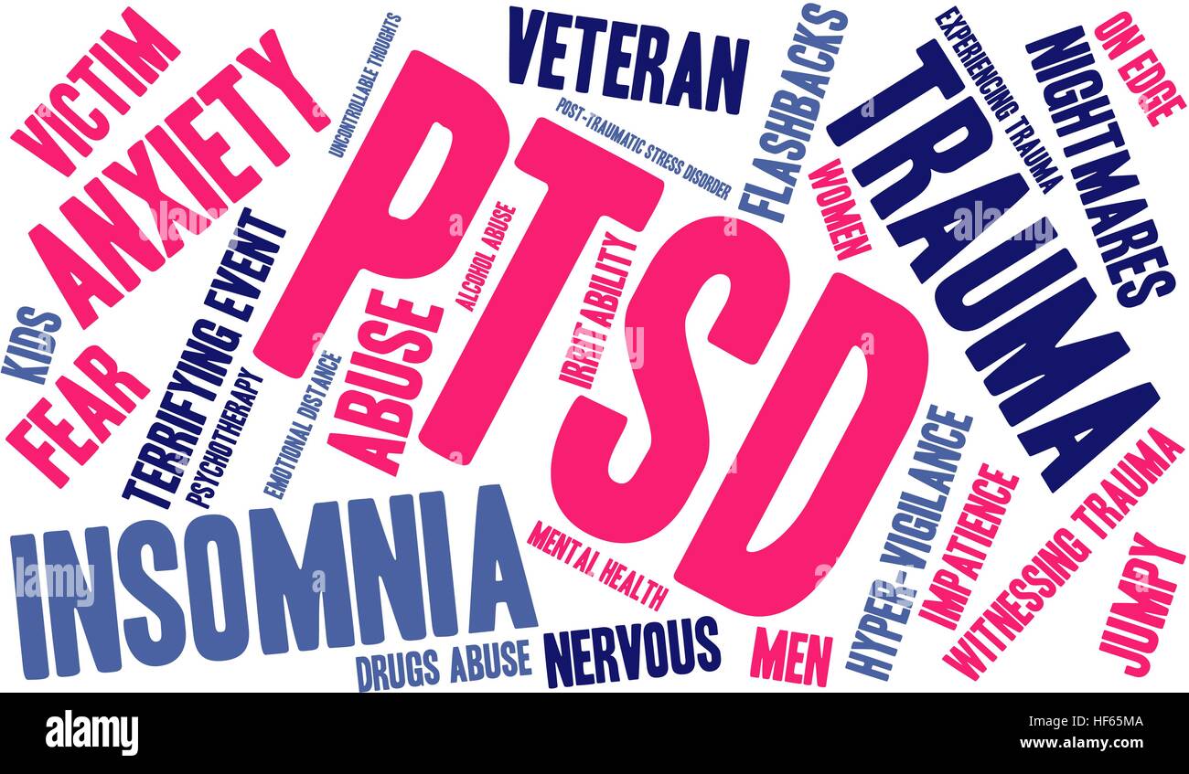 PTSD Word Cloud on a white background Stock Vector Image & Art - Alamy