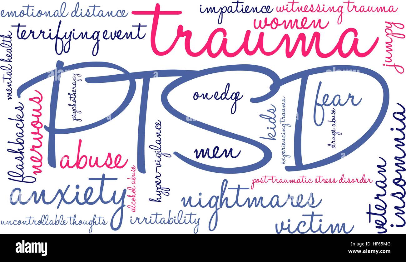 PTSD Word Cloud on a white background Stock Vector Image & Art - Alamy