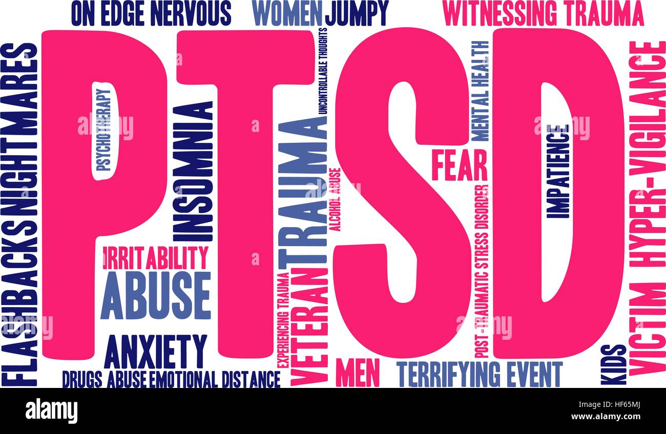 PTSD Word Cloud on a white background Stock Vector Image & Art - Alamy