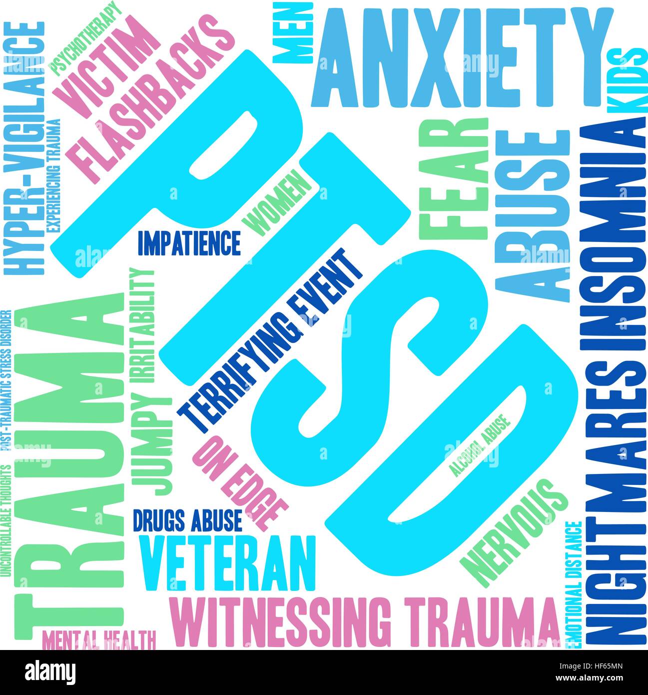 PTSD Word Cloud on a white background Stock Vector Image & Art - Alamy