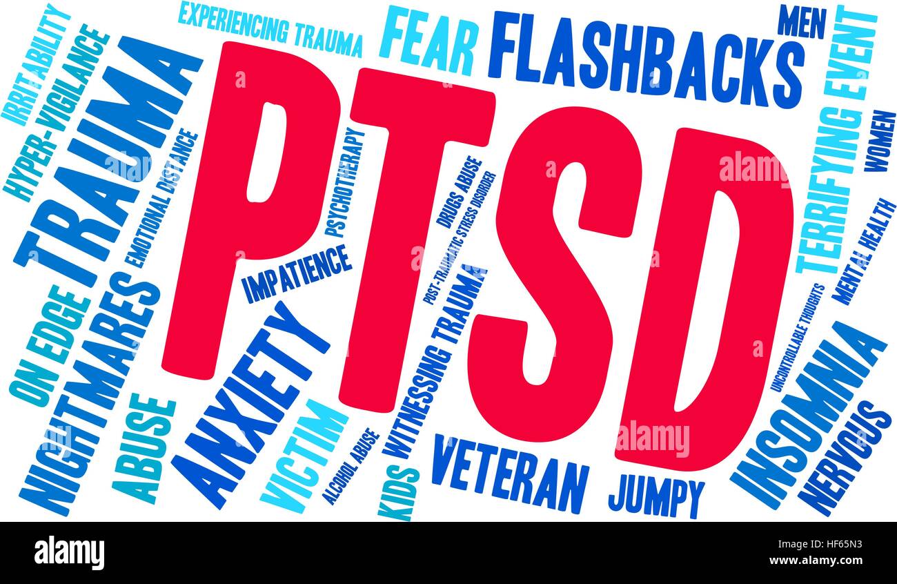 PTSD Word Cloud on a white background Stock Vector Image & Art - Alamy