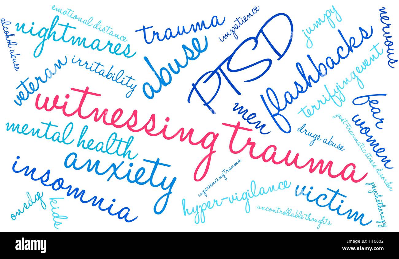Witnessing Trauma word cloud on a white background Stock Vector Image ...