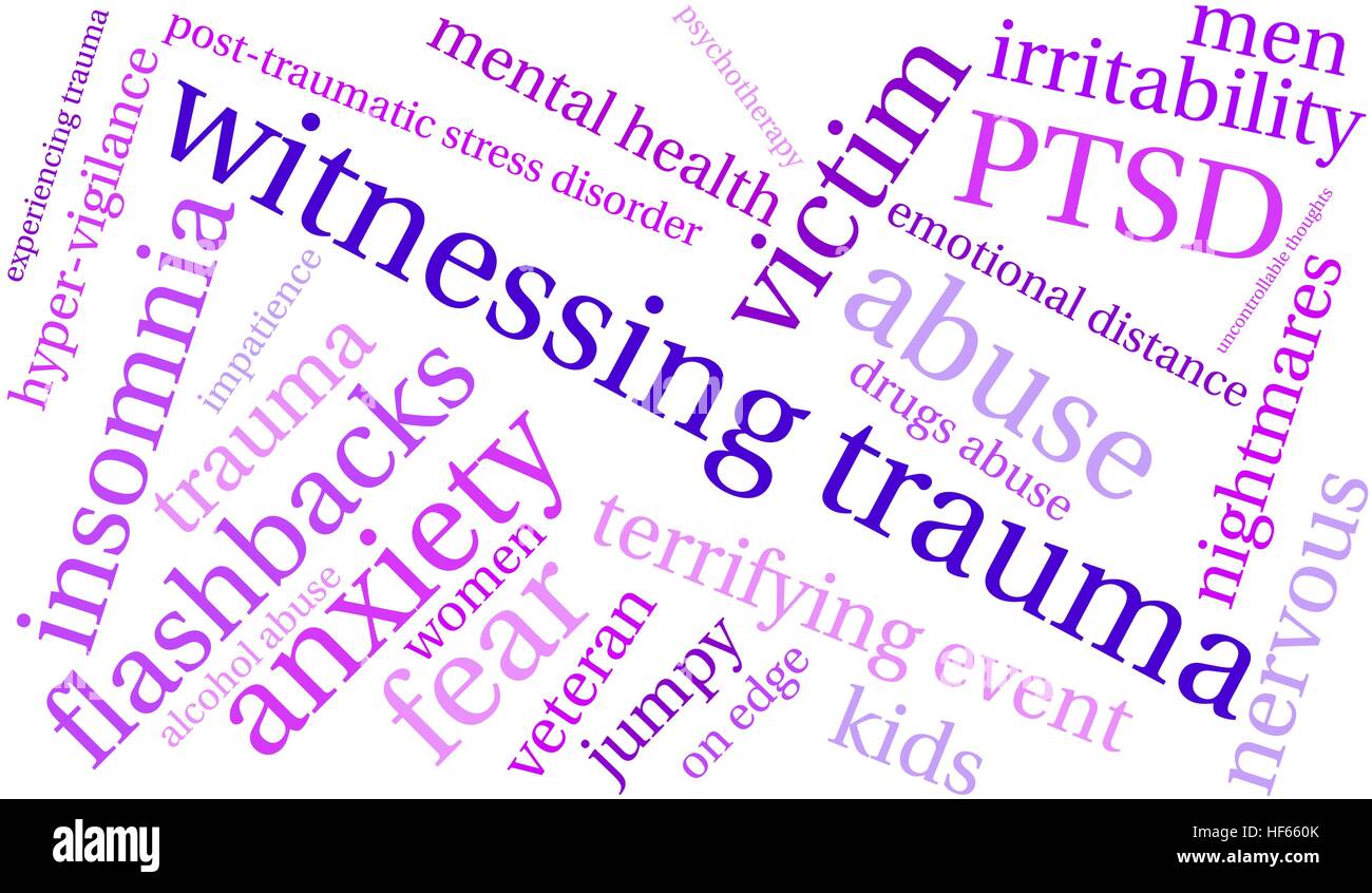 Witnessing Trauma word cloud on a white background Stock Vector Image ...