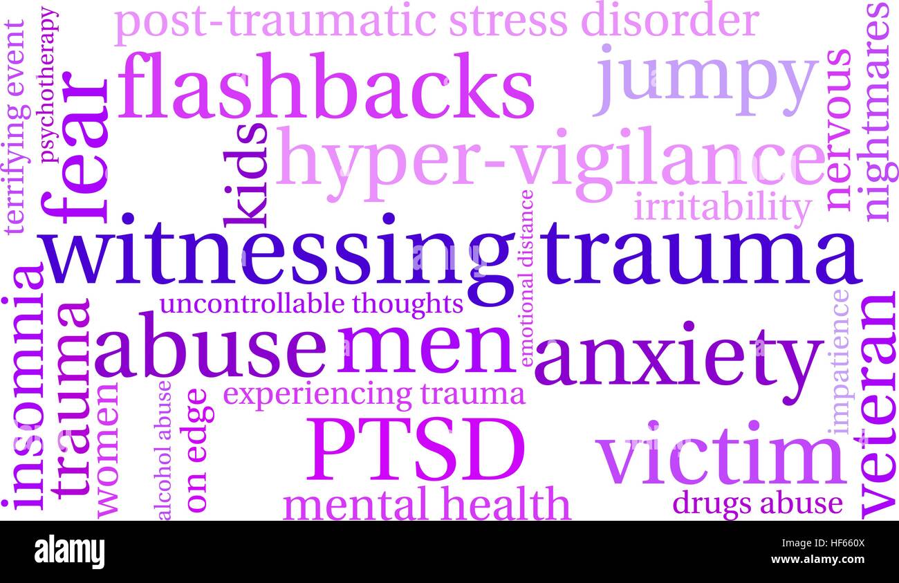 Witnessing Trauma word cloud on a white background Stock Vector Image ...
