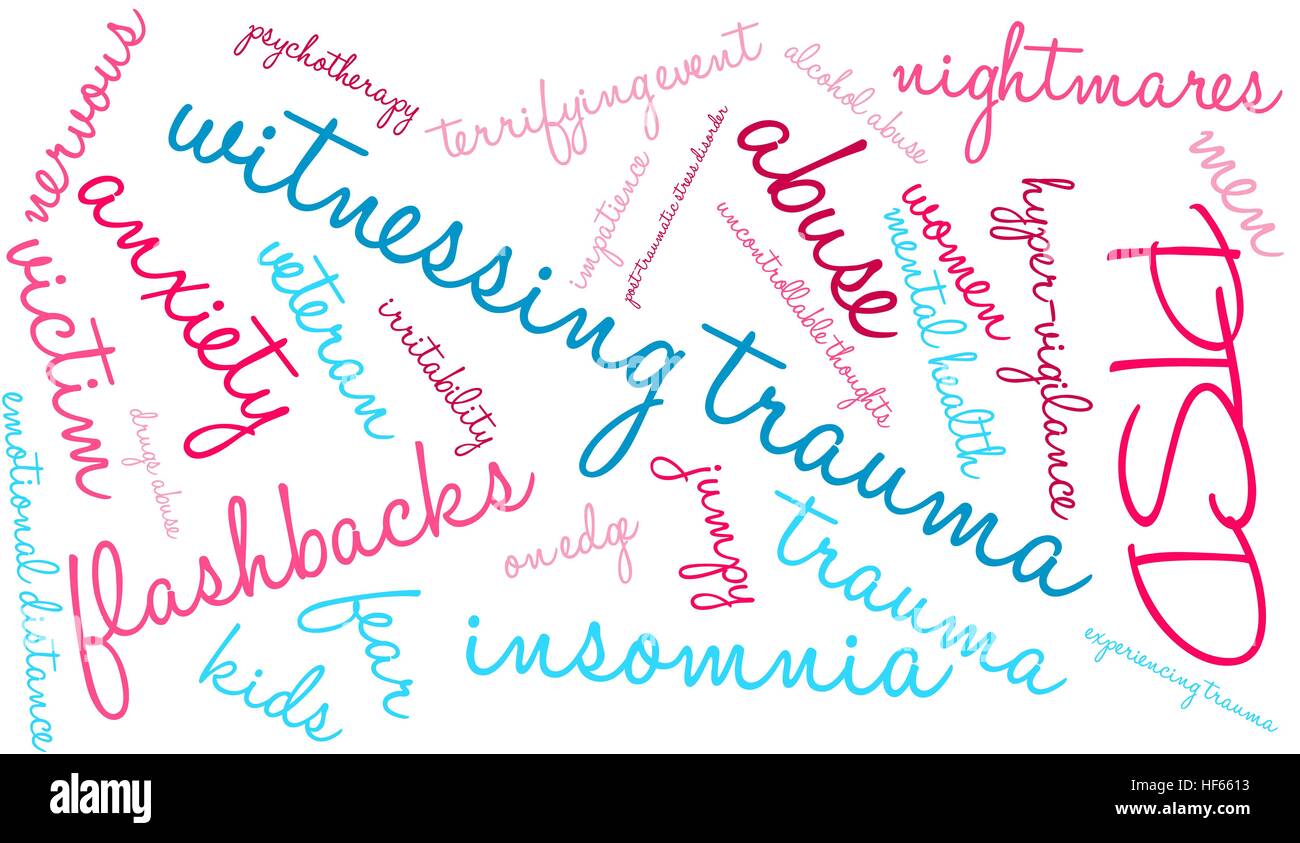 Witnessing Trauma word cloud on a white background Stock Vector Image ...
