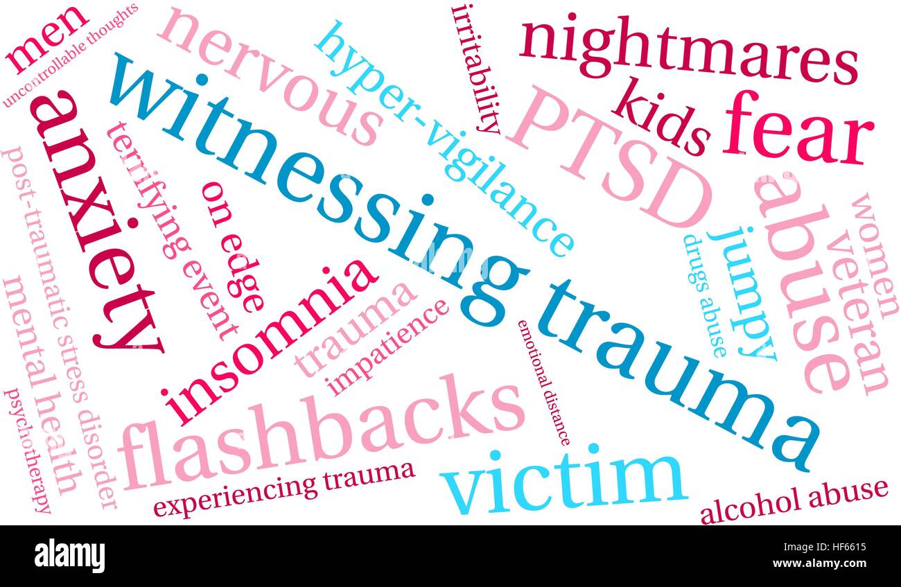 Witnessing Trauma word cloud on a white background Stock Vector Image ...
