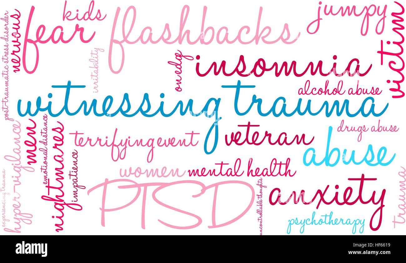 Witnessing Trauma word cloud on a white background Stock Vector Image ...