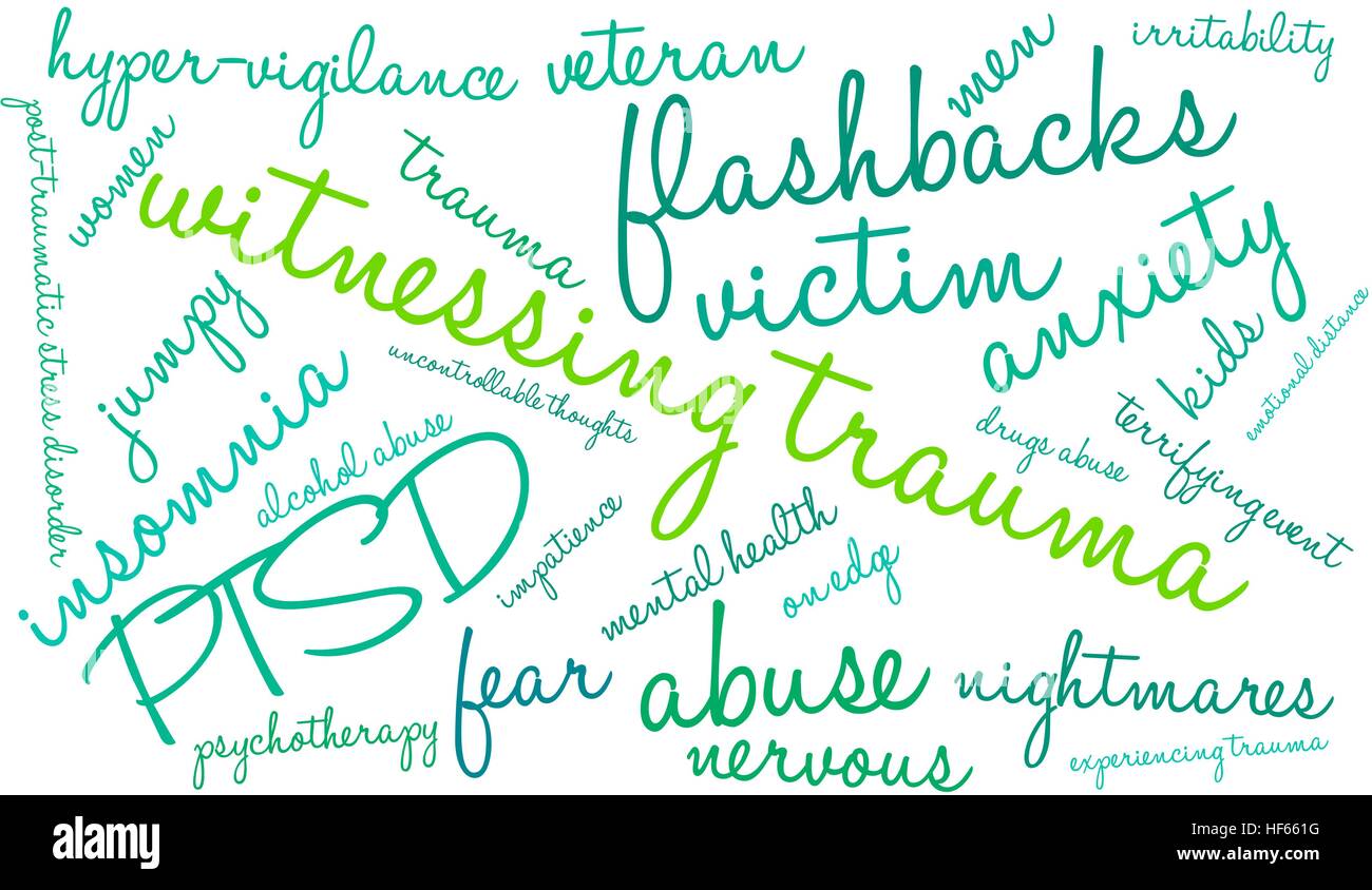 Witnessing Trauma word cloud on a white background Stock Vector Image ...