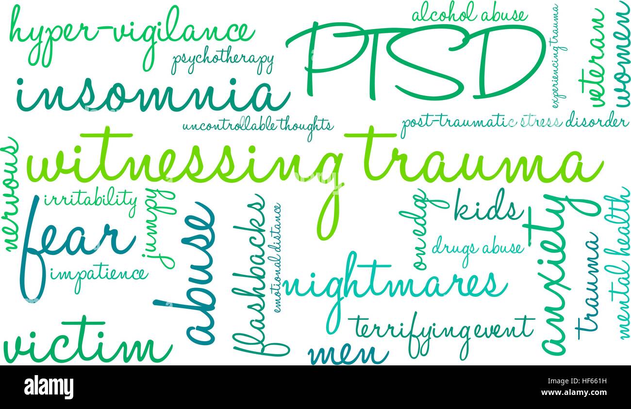 Witnessing Trauma word cloud on a white background Stock Vector Image ...