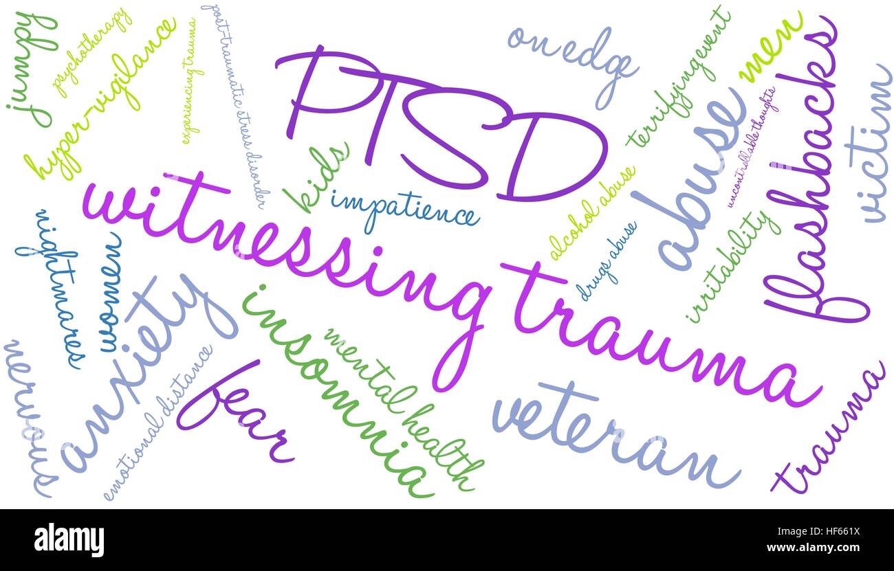 Witnessing Trauma word cloud on a white background Stock Vector Image ...