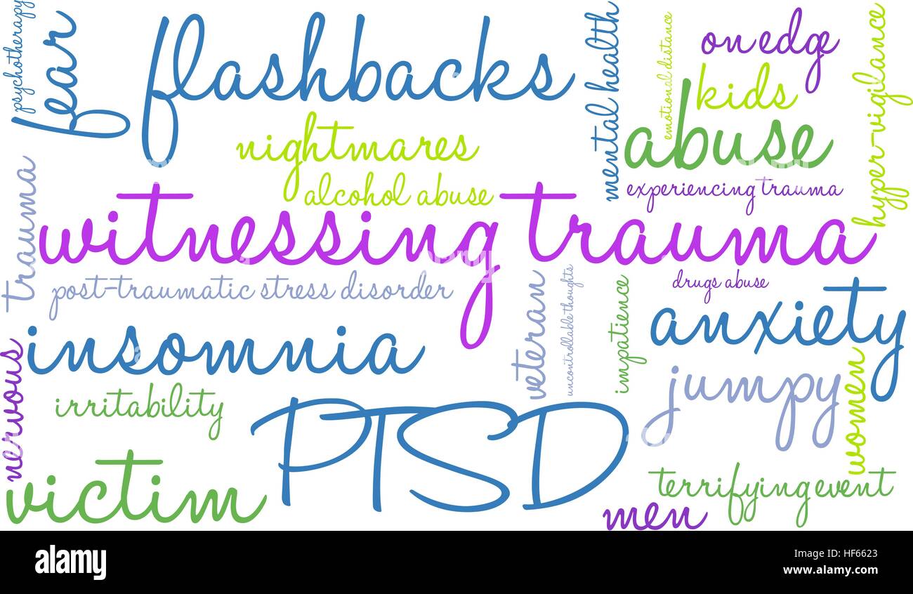 Witnessing Trauma word cloud on a white background Stock Vector Image ...