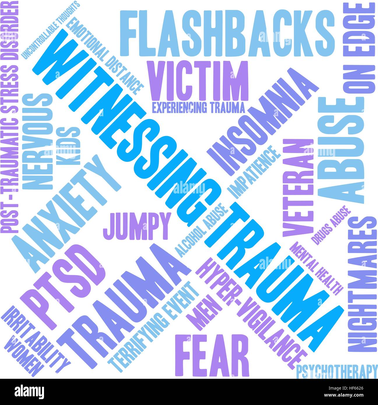 Witnessing Trauma word cloud on a white background Stock Vector Image ...