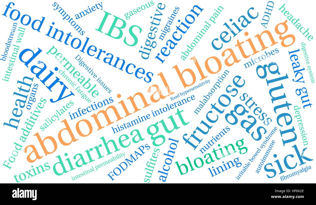 Bloating word cloud on a white background Stock Vector Image & Art - Alamy