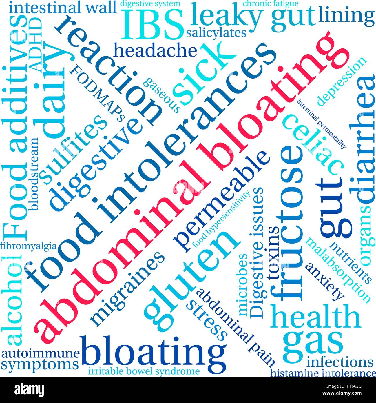Bloating word cloud on a white background Stock Vector Image & Art - Alamy