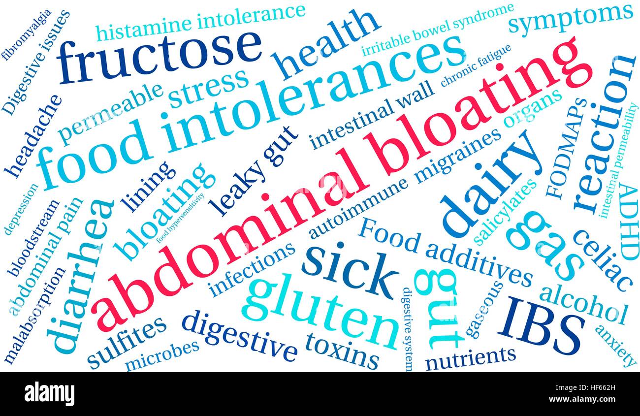Bloating word cloud on a white background Stock Vector Image & Art - Alamy