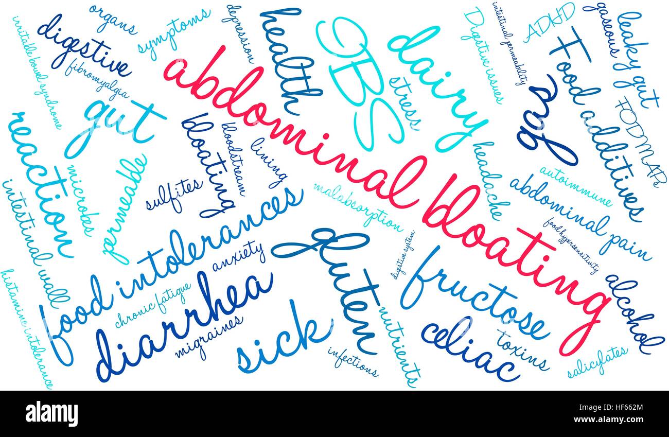 Bloating word cloud on a white background Stock Vector Image & Art - Alamy