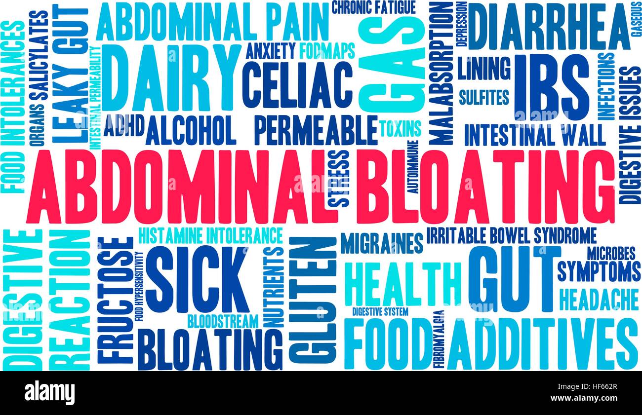Bloating word cloud on a white background Stock Vector Image & Art - Alamy