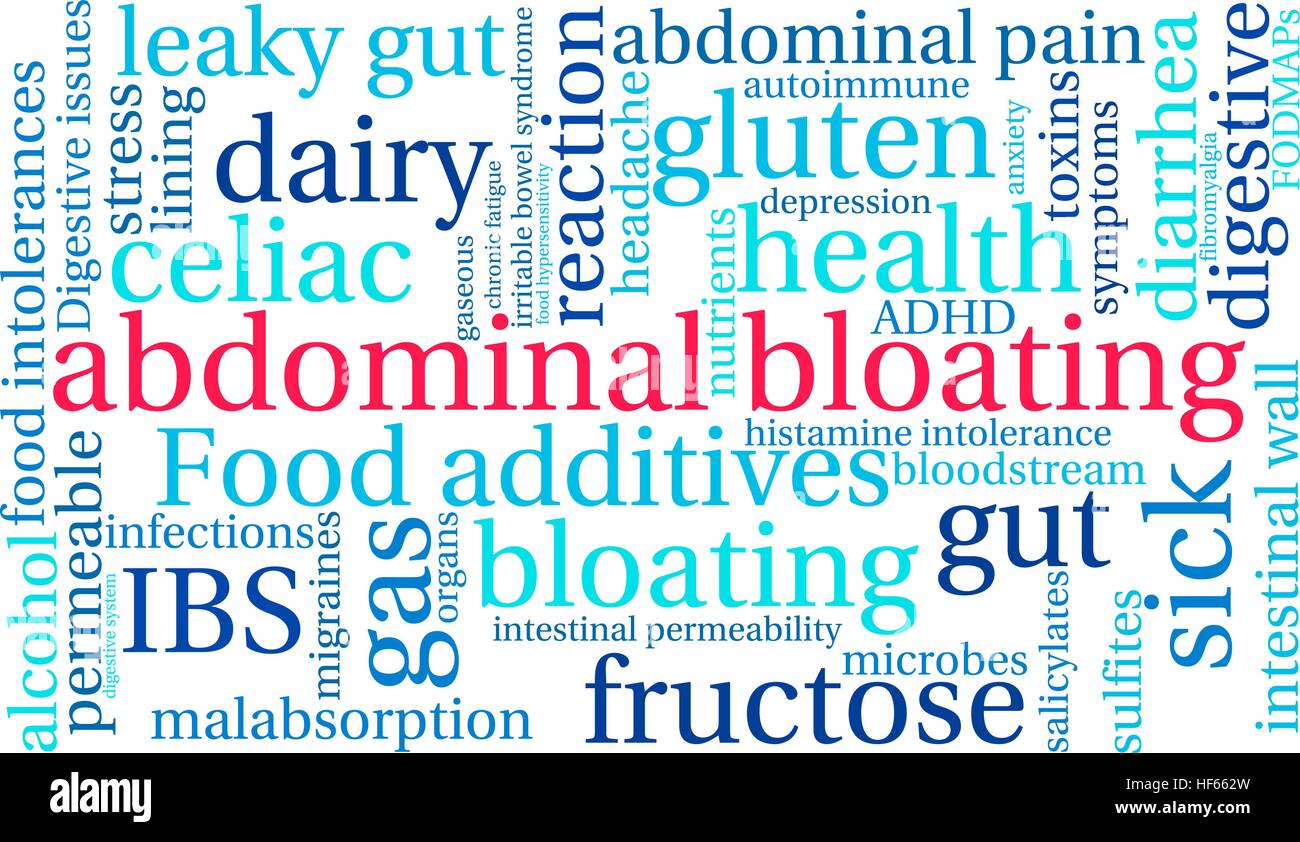 Bloating word cloud on a white background Stock Vector Image & Art - Alamy
