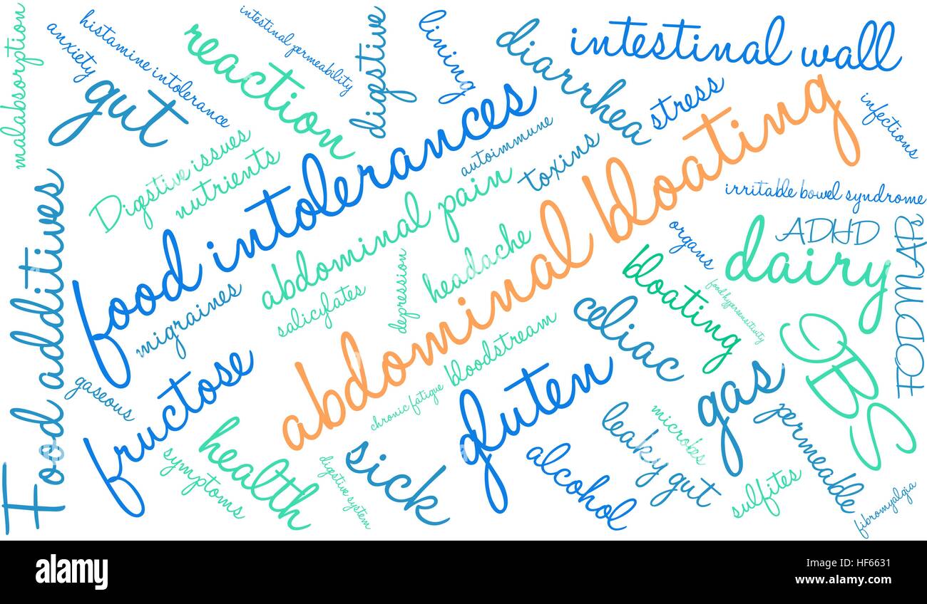 Bloating word cloud on a white background Stock Vector Image & Art - Alamy