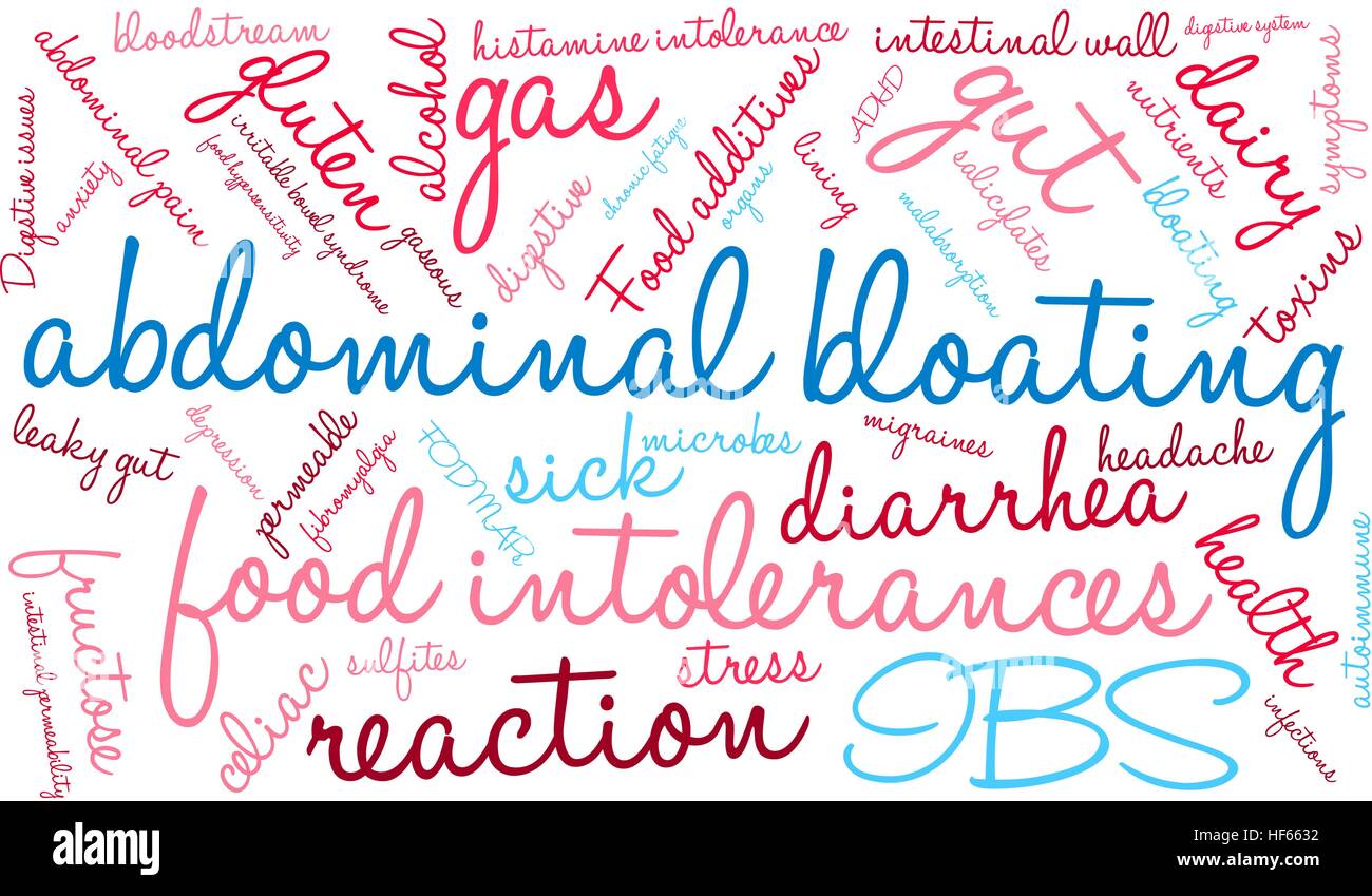 Bloating word cloud on a white background Stock Vector Image & Art - Alamy