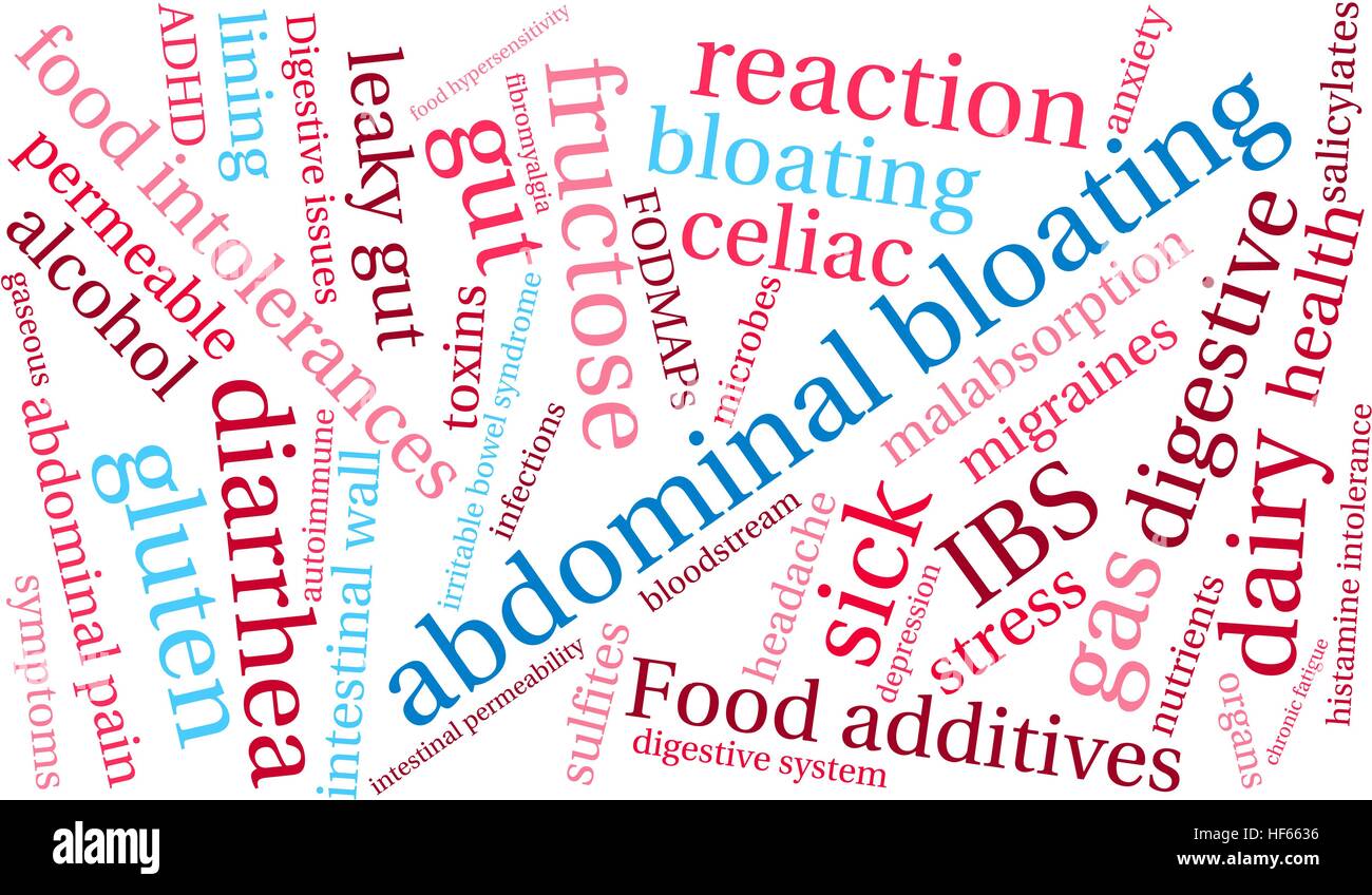 Bloating word cloud on a white background Stock Vector Image & Art - Alamy