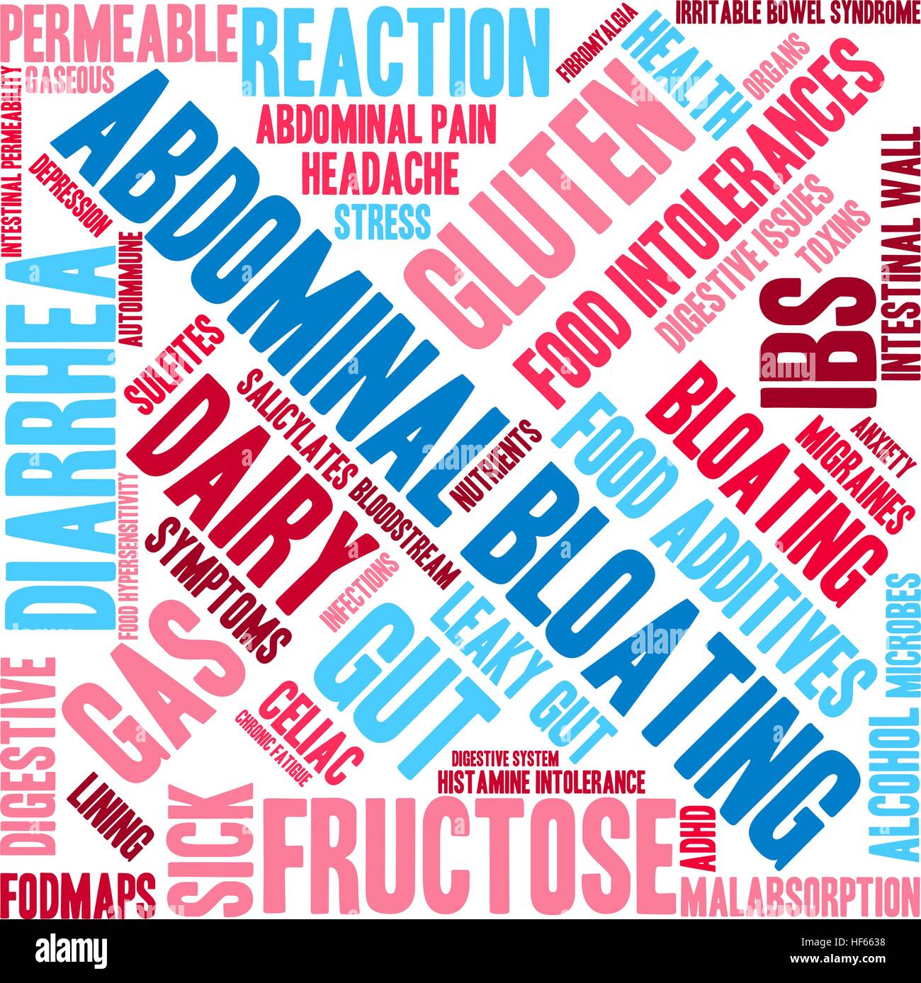 Bloating word cloud on a white background Stock Vector Image & Art - Alamy