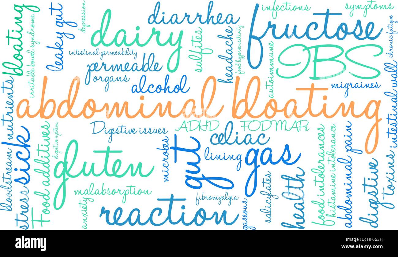 Bloating word cloud on a white background Stock Vector Image & Art - Alamy