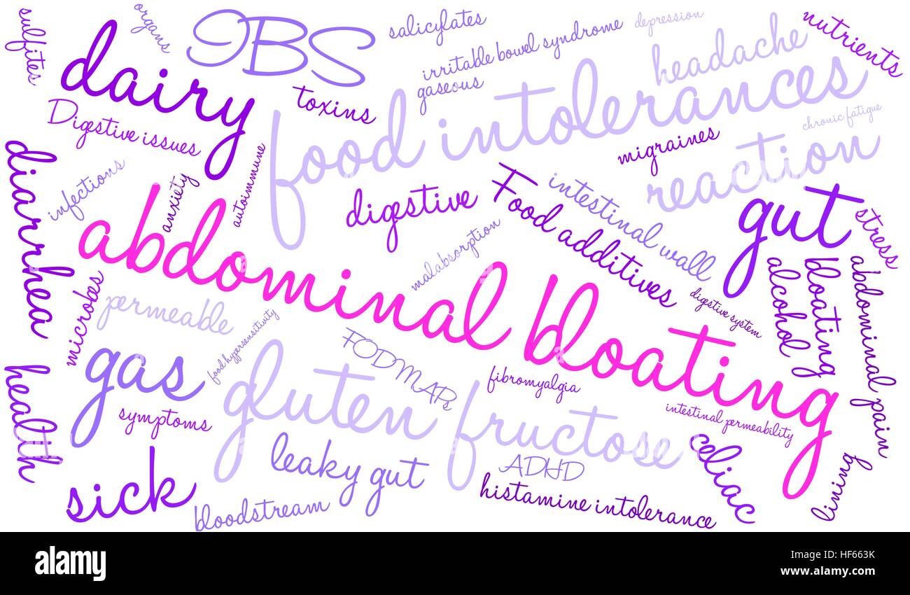 Bloating word cloud on a white background Stock Vector Image & Art - Alamy