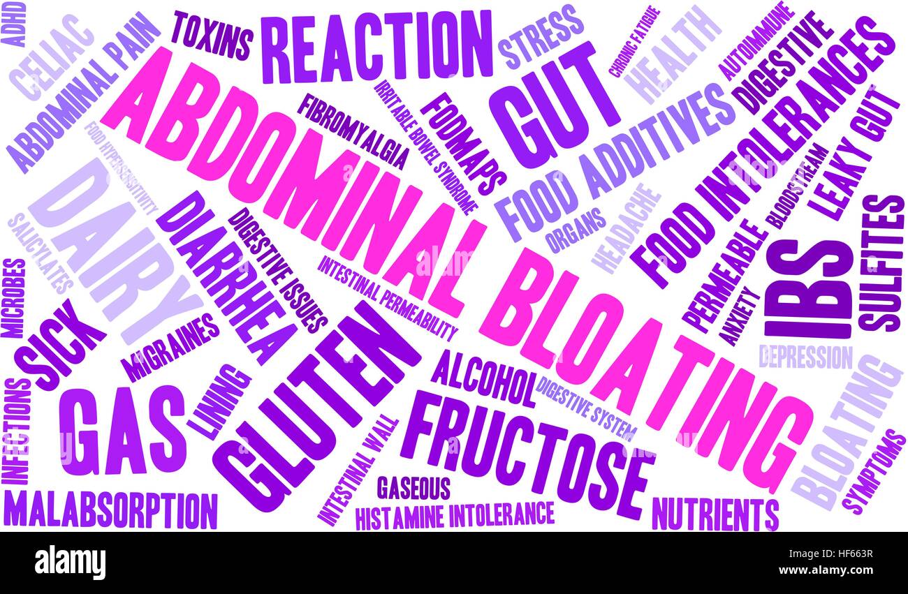 Bloating word cloud on a white background Stock Vector Image & Art - Alamy
