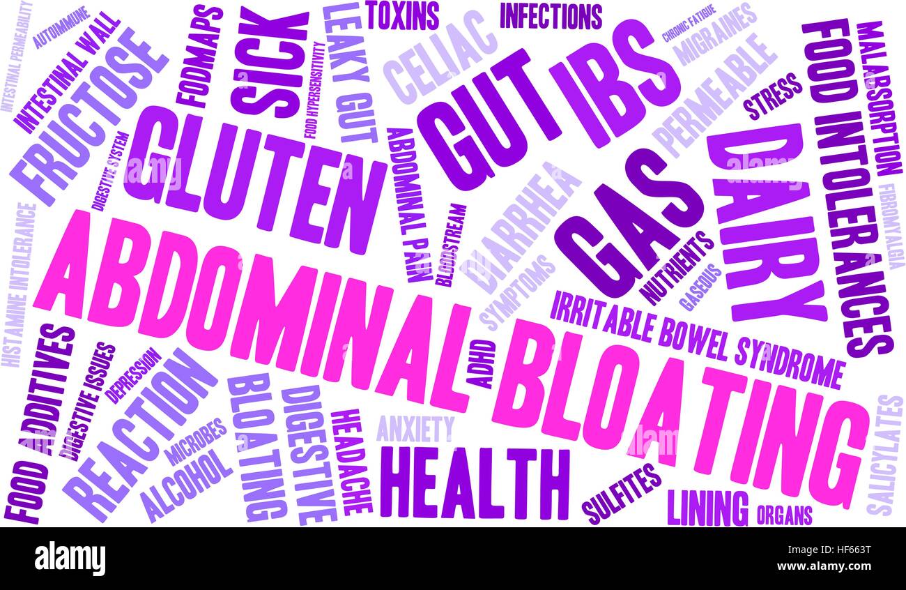 Bloating word cloud on a white background Stock Vector Image & Art - Alamy