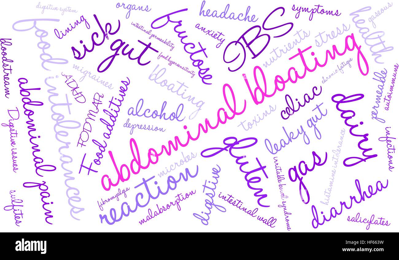 Bloating word cloud on a white background Stock Vector Image & Art - Alamy