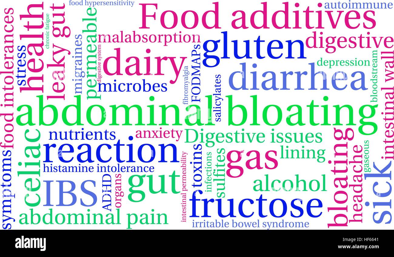 Bloating word cloud on a white background Stock Vector Image & Art - Alamy