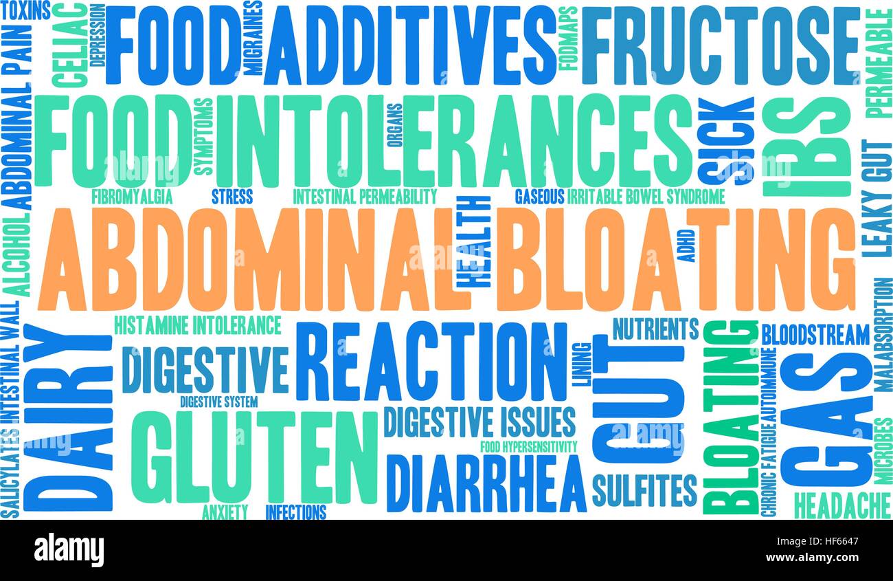 Bloating word cloud on a white background Stock Vector Image & Art - Alamy