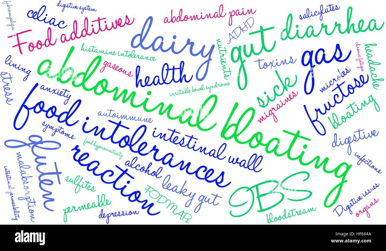 Bloating word cloud on a white background Stock Vector Image & Art - Alamy