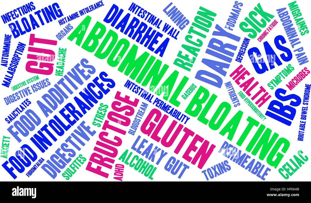 Bloating word cloud on a white background Stock Vector Image & Art - Alamy