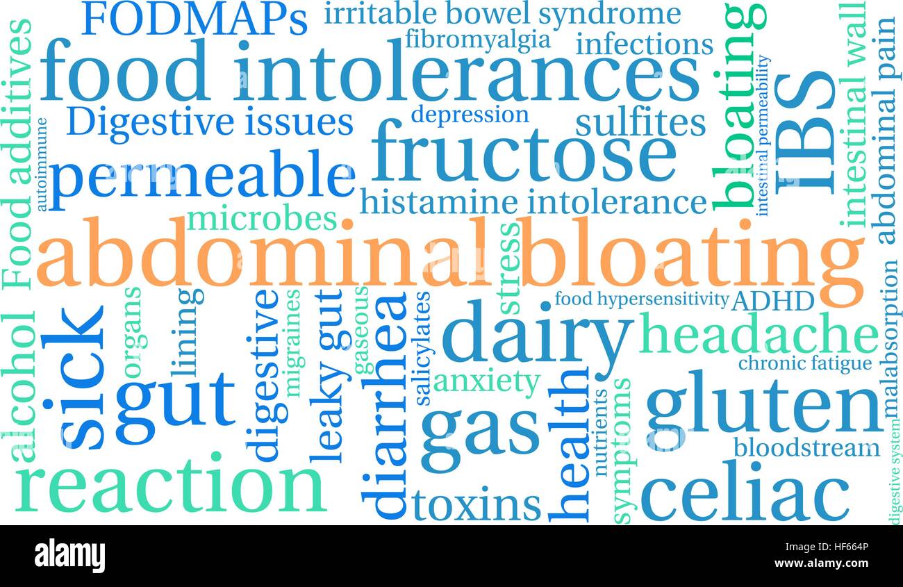 Bloating word cloud on a white background Stock Vector Image & Art - Alamy