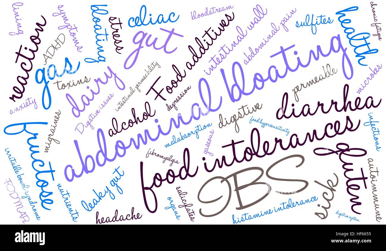 Bloating word cloud on a white background Stock Vector Image & Art - Alamy