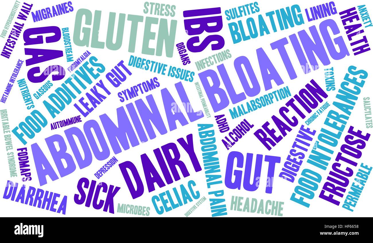 Bloating word cloud on a white background Stock Vector Image & Art - Alamy