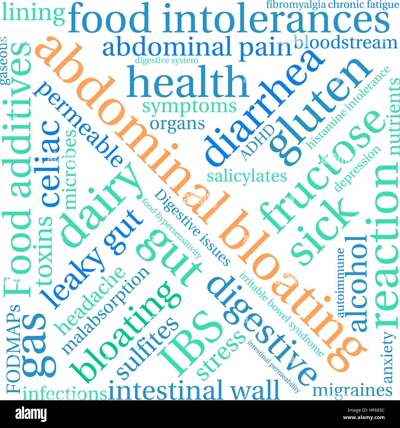 Bloating word cloud on a white background Stock Vector Image & Art - Alamy