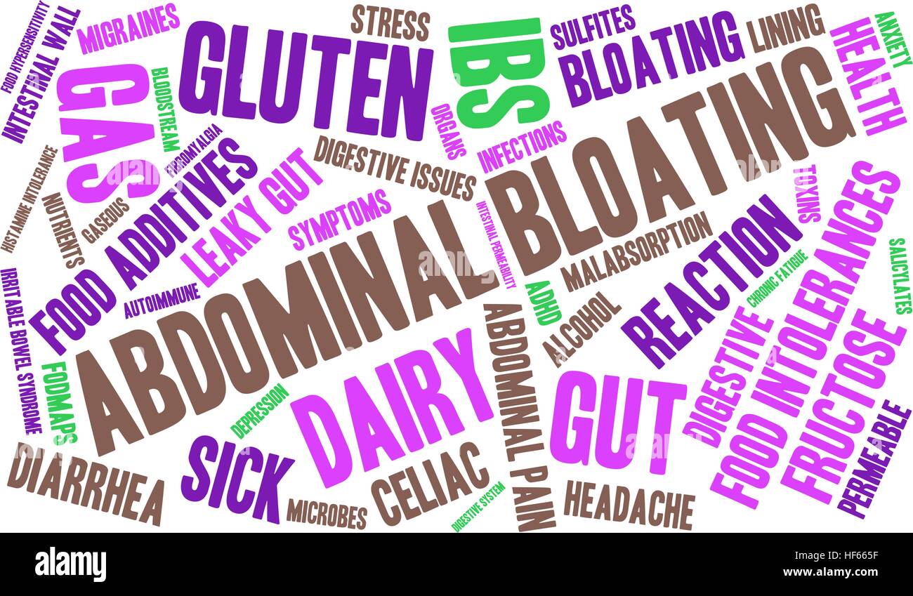 Bloating word cloud on a white background Stock Vector Image & Art - Alamy