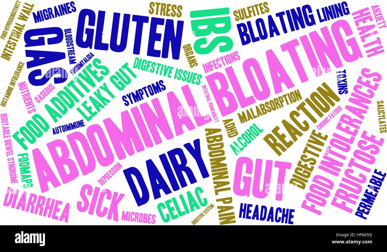 Bloating word cloud on a white background Stock Vector Image & Art - Alamy