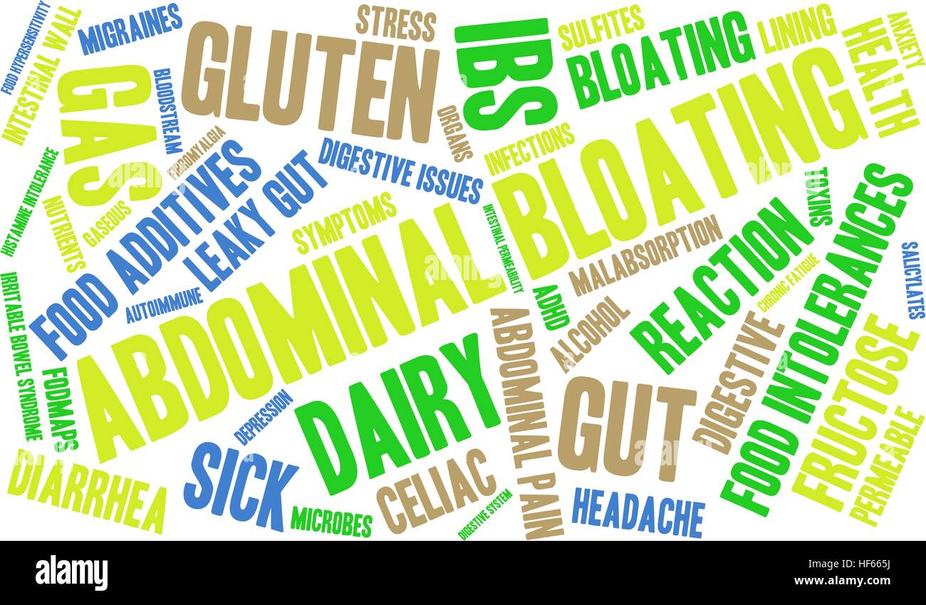 Bloating word cloud on a white background Stock Vector Image & Art - Alamy